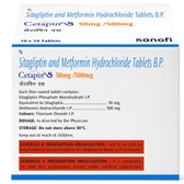 Cetapin S 50 mg/500 mg Tablet 10's | Uses, Side Effects, Price | Apollo ...