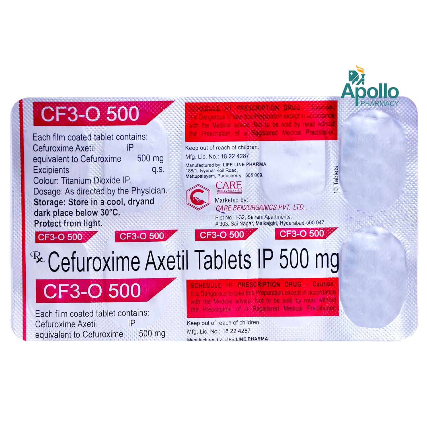 CF3-O 500 Tablet 10's Price, Uses, Side Effects, Composition - Apollo ...