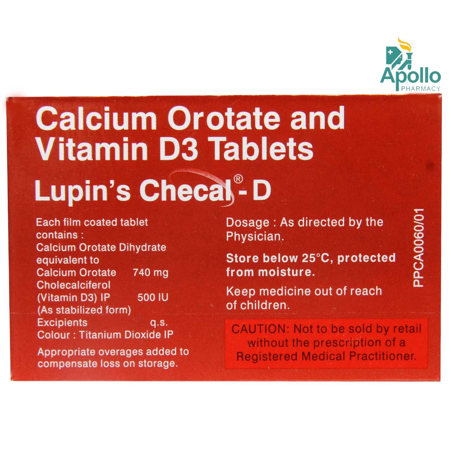 Checal-D Tablet 10's Price, Uses, Side Effects, Composition - Apollo ...