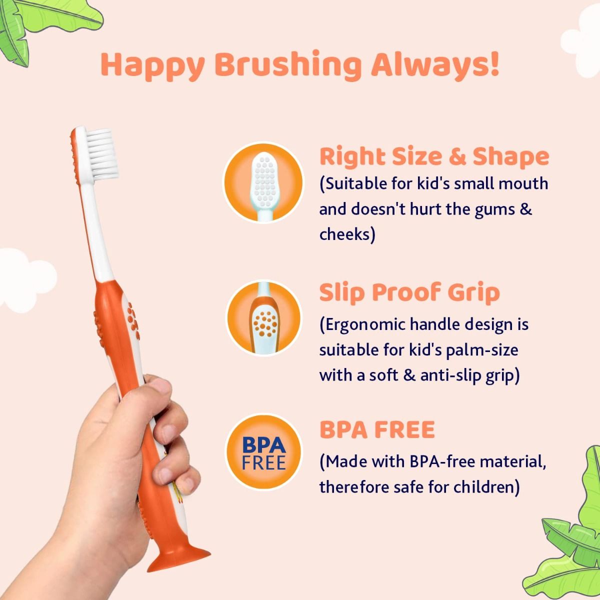Chicco Extrasoft Orange Toothbrush for 3-8 Year Kids, 1 Count Price ...