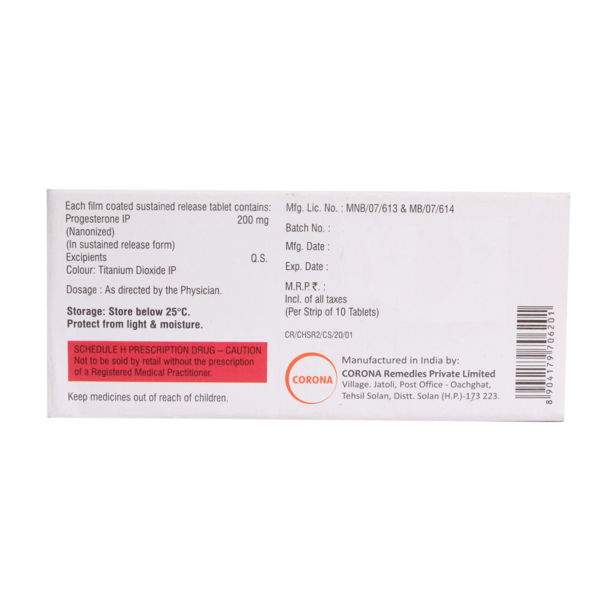 C-Hop-200mg Sr Tablet 10's Price, Uses, Side Effects, Composition ...