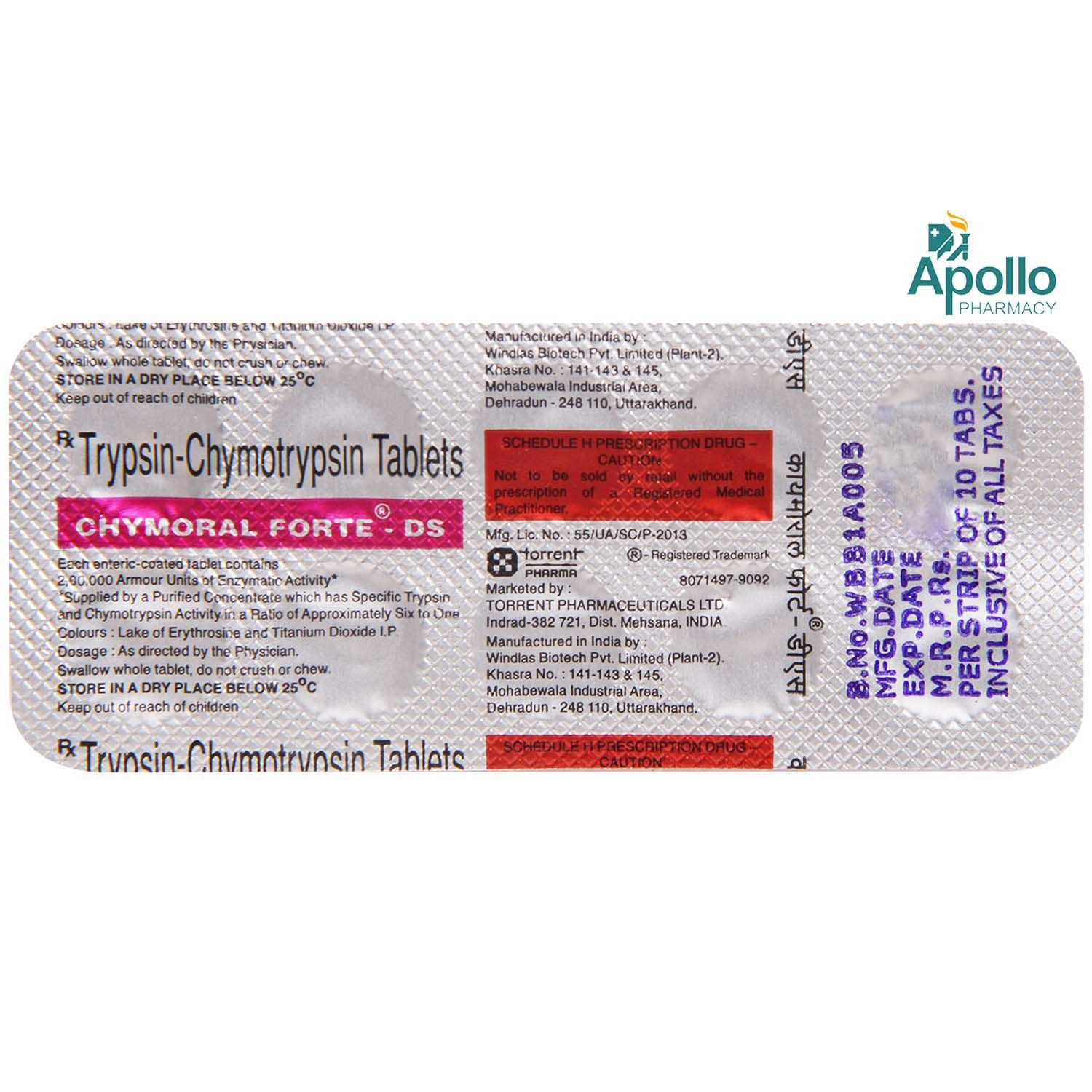 Chymoral Forte DS Tablet | Uses, Side Effects, Price | Apollo Pharmacy