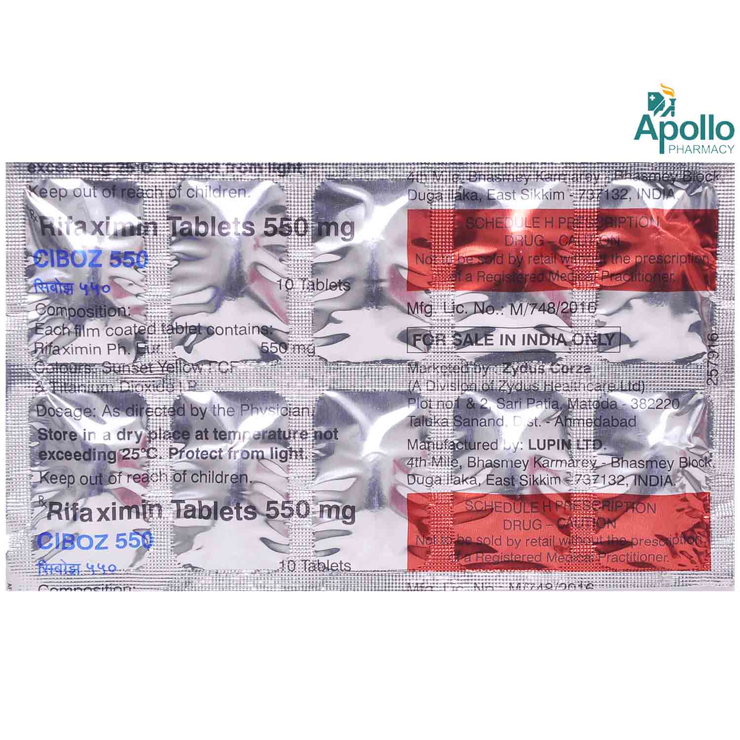 Ciboz 550 mg Tablet 10's Price, Uses, Side Effects, Composition ...