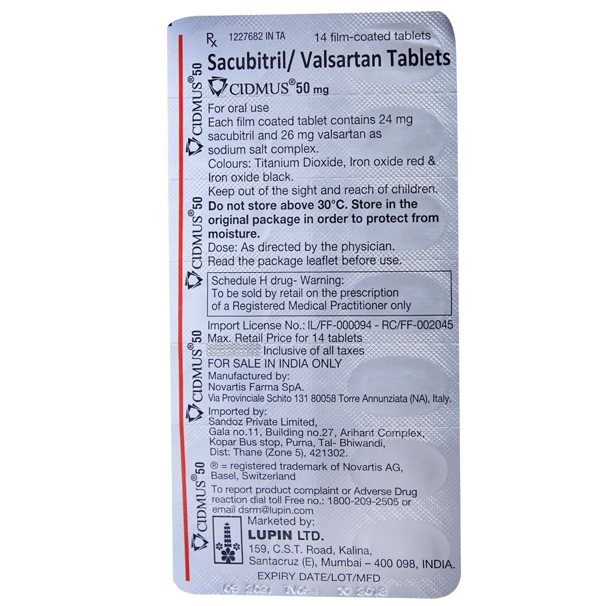 Cidmus 50 mg Tablet 14's Price, Uses, Side Effects, Composition ...