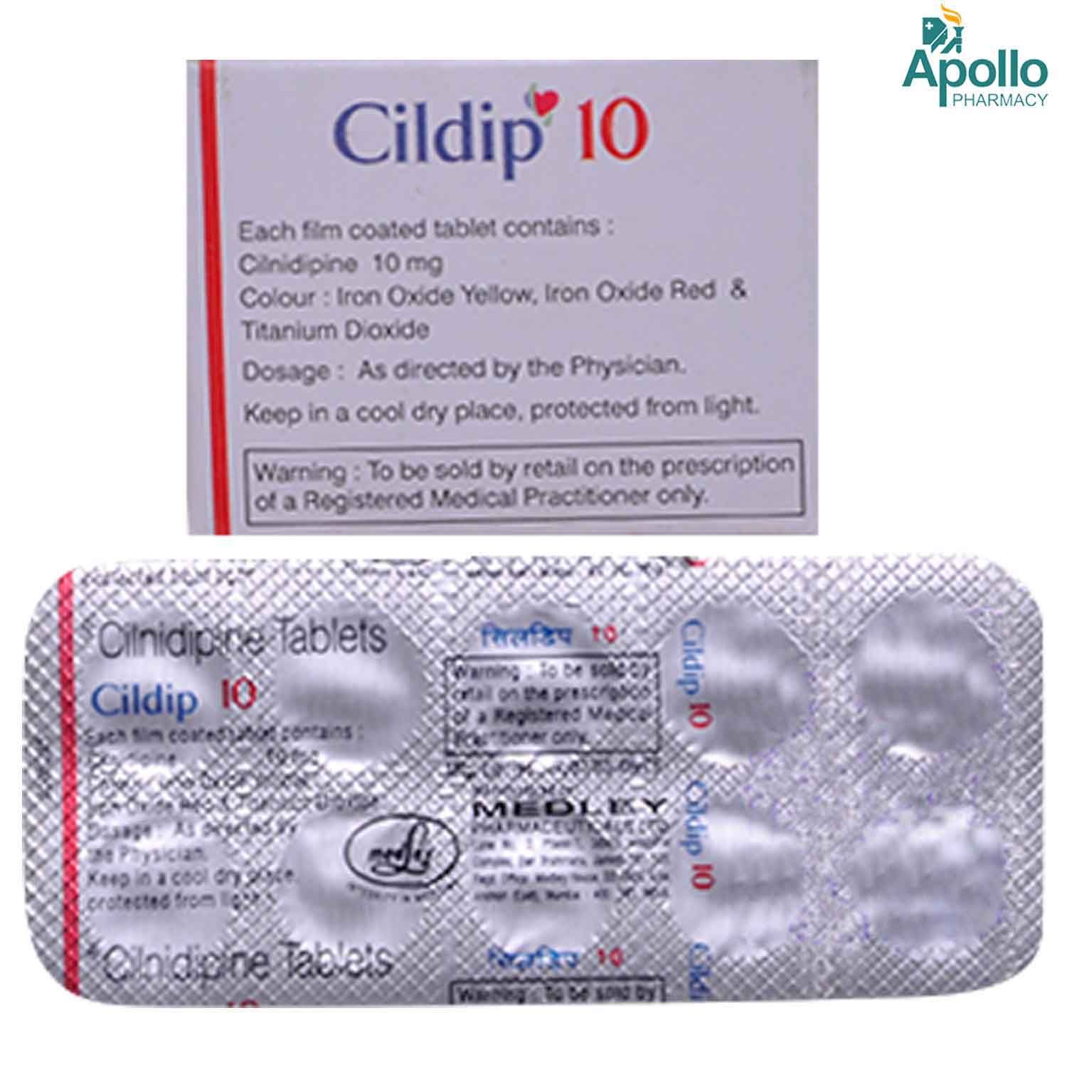 Cildip 10 Tablet 10's Price, Uses, Side Effects, Composition - Apollo ...