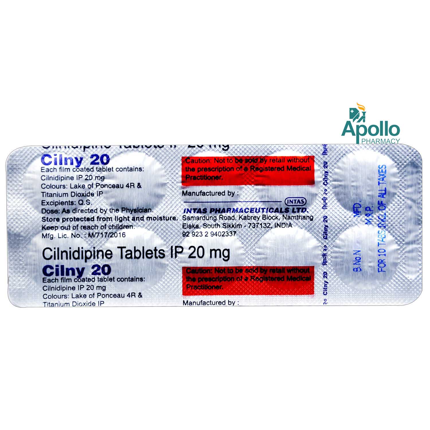 Cilny 20 Tablet 10's Price, Uses, Side Effects, Composition - Apollo ...