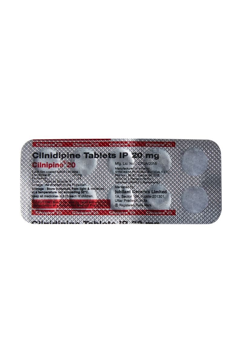 Cilnipine 20 mg Tablet 10's Price, Uses, Side Effects, Composition ...