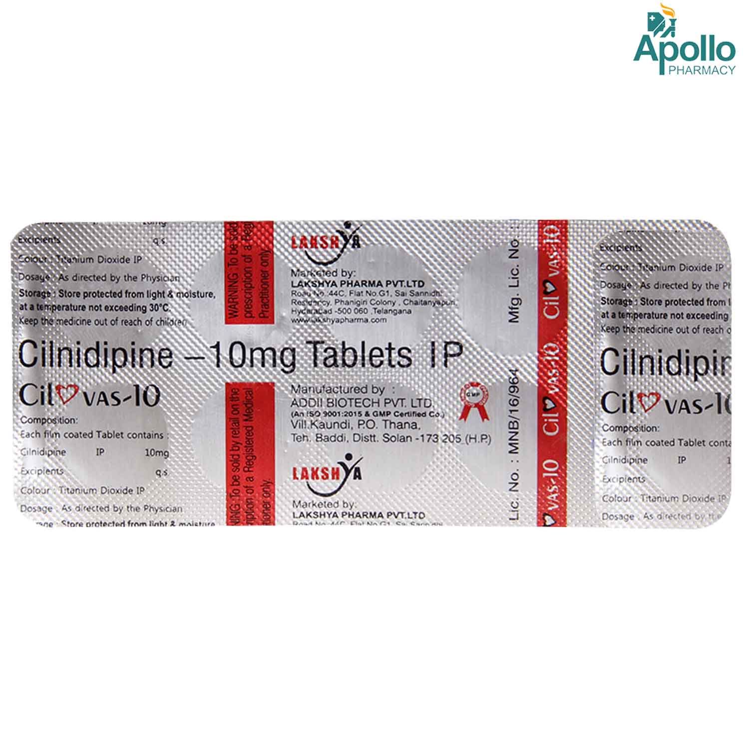 Cilovas 10 Tablet 10's Price, Uses, Side Effects, Composition - Apollo ...