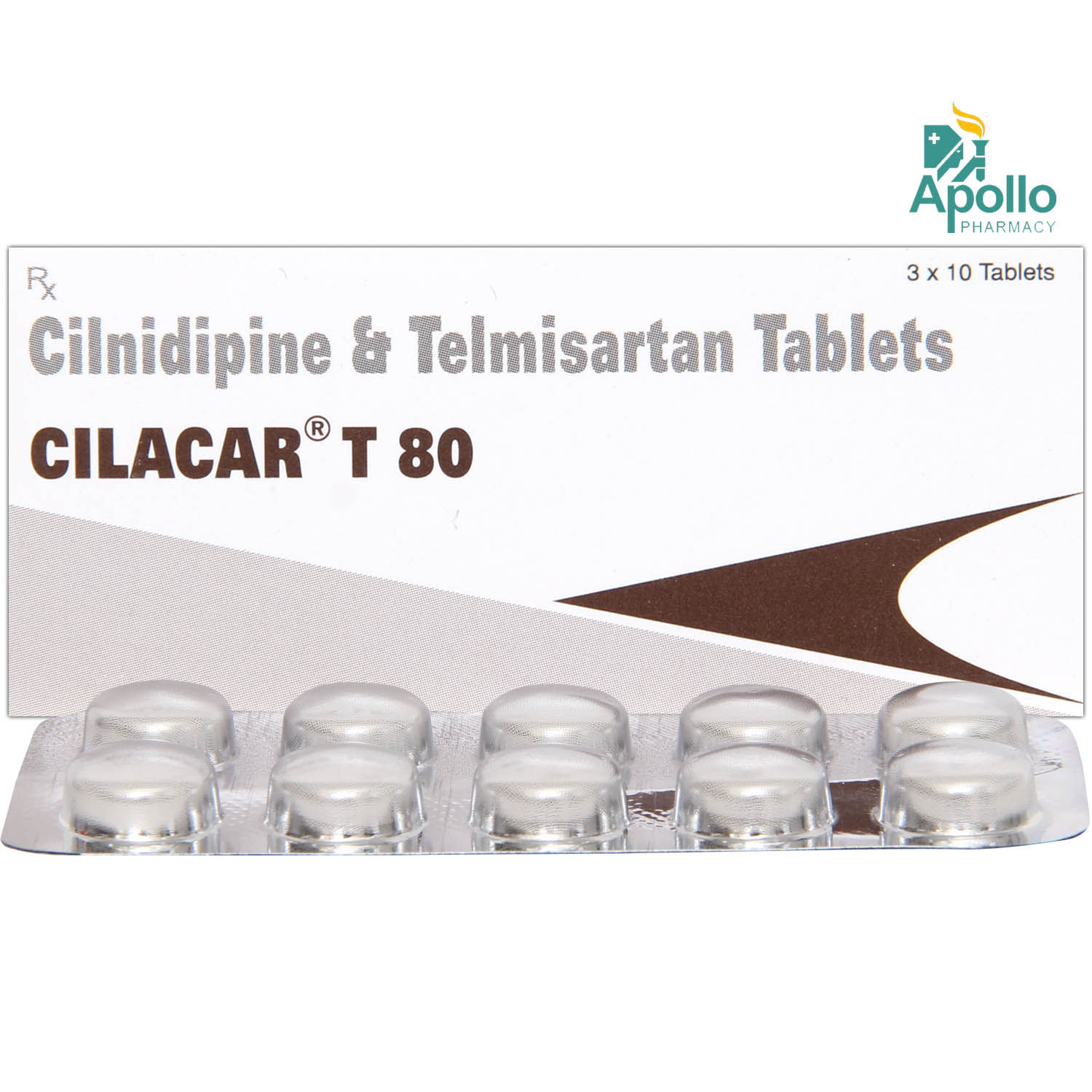 Cilacar T 80 Tablet 10's Price, Uses, Side Effects, Composition - Apollo Pharmacy