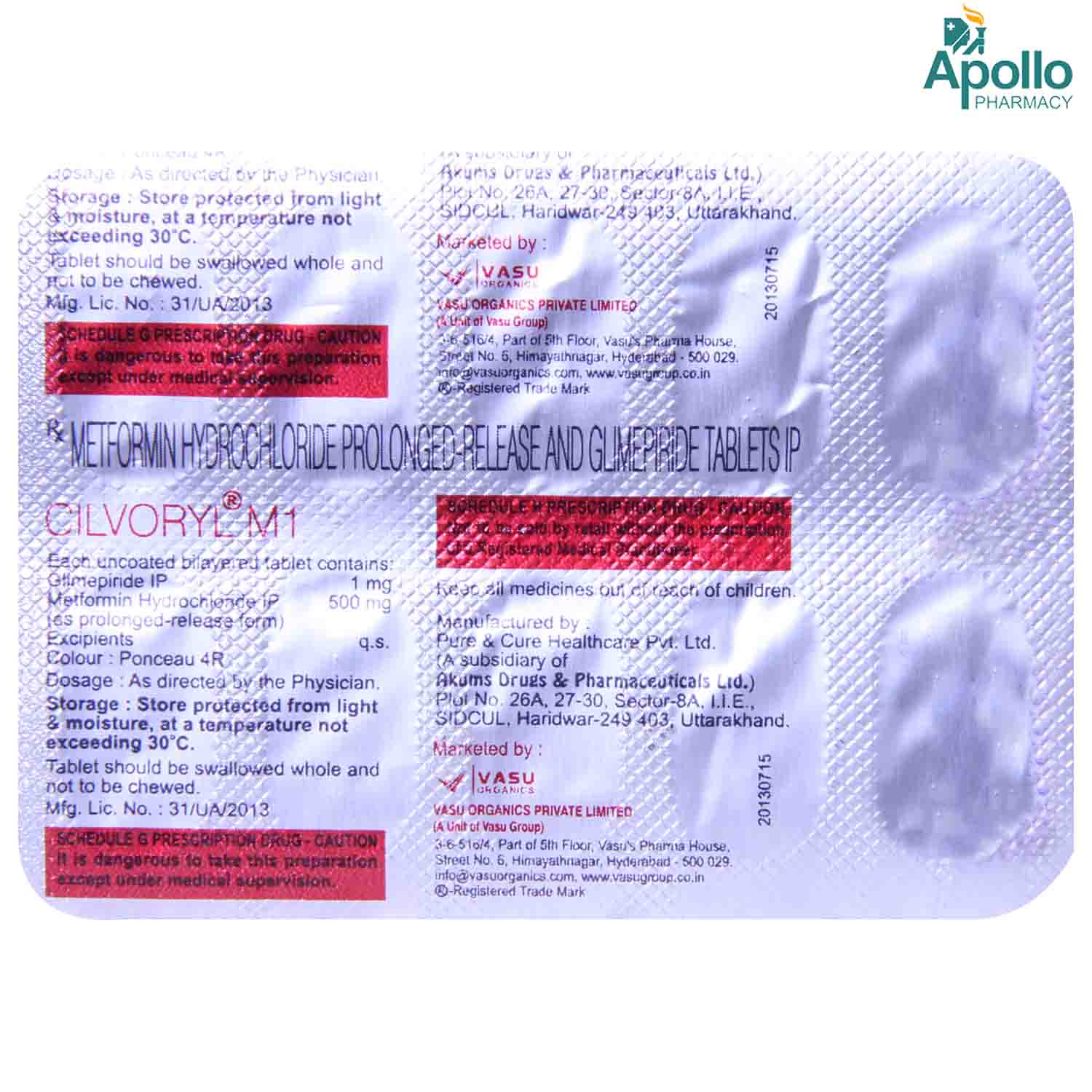 CILVORYL M 1MG TABLET 10'S Price, Uses, Side Effects, Composition ...
