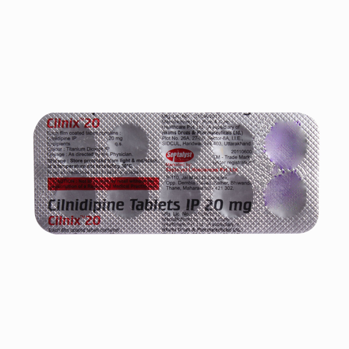 Cilnix 20 Tablet 10's Price, Uses, Side Effects, Composition - Apollo ...