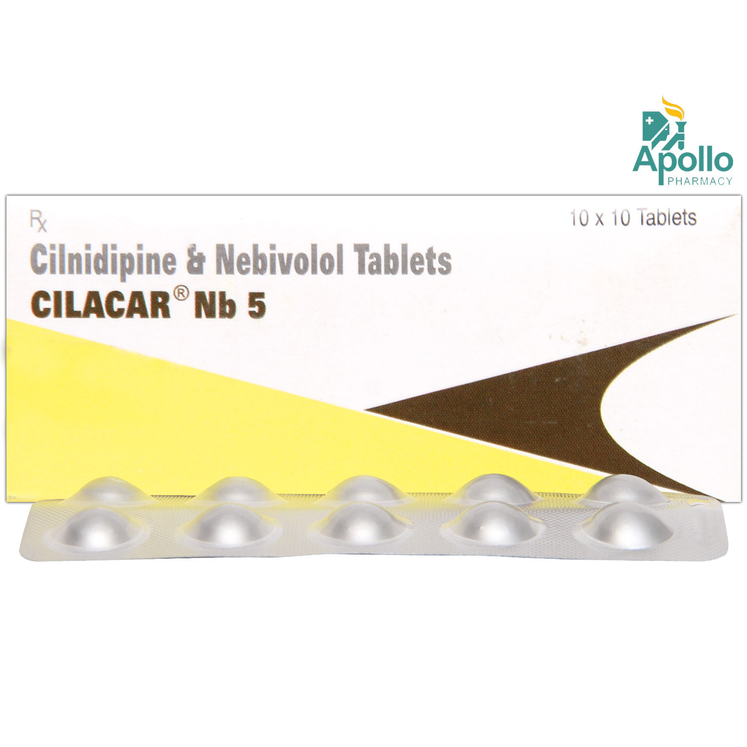Cilacar Nb 5/10mg Tablet 10's Price, Uses, Side Effects, Composition - Apollo Pharmacy