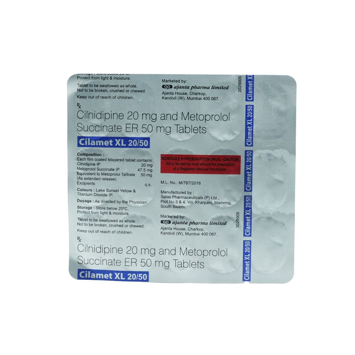 Cilamet XL 20/50 Tablet | Uses, Side Effects, Price | Apollo Pharmacy