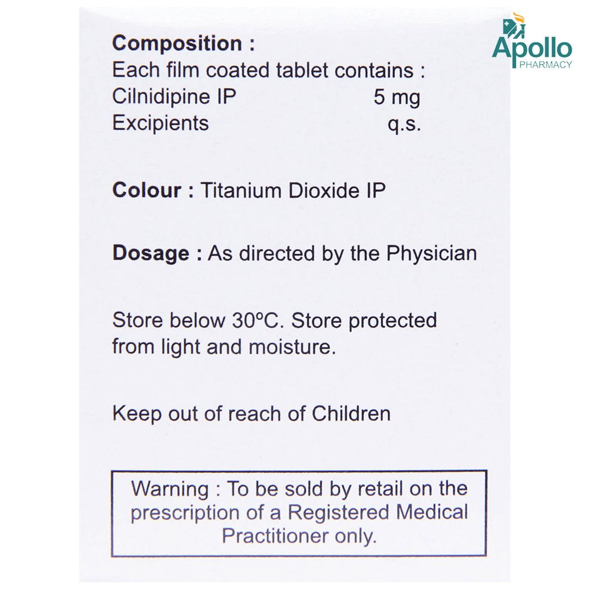 Cinod-5 Tablet | Uses, Side Effects, Price | Apollo Pharmacy
