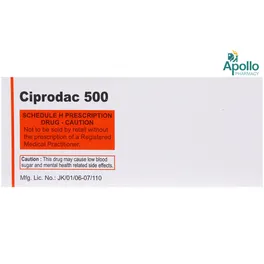 Ciprodac 500 Tablet | Uses, Side Effects, Price | Apollo Pharmacy