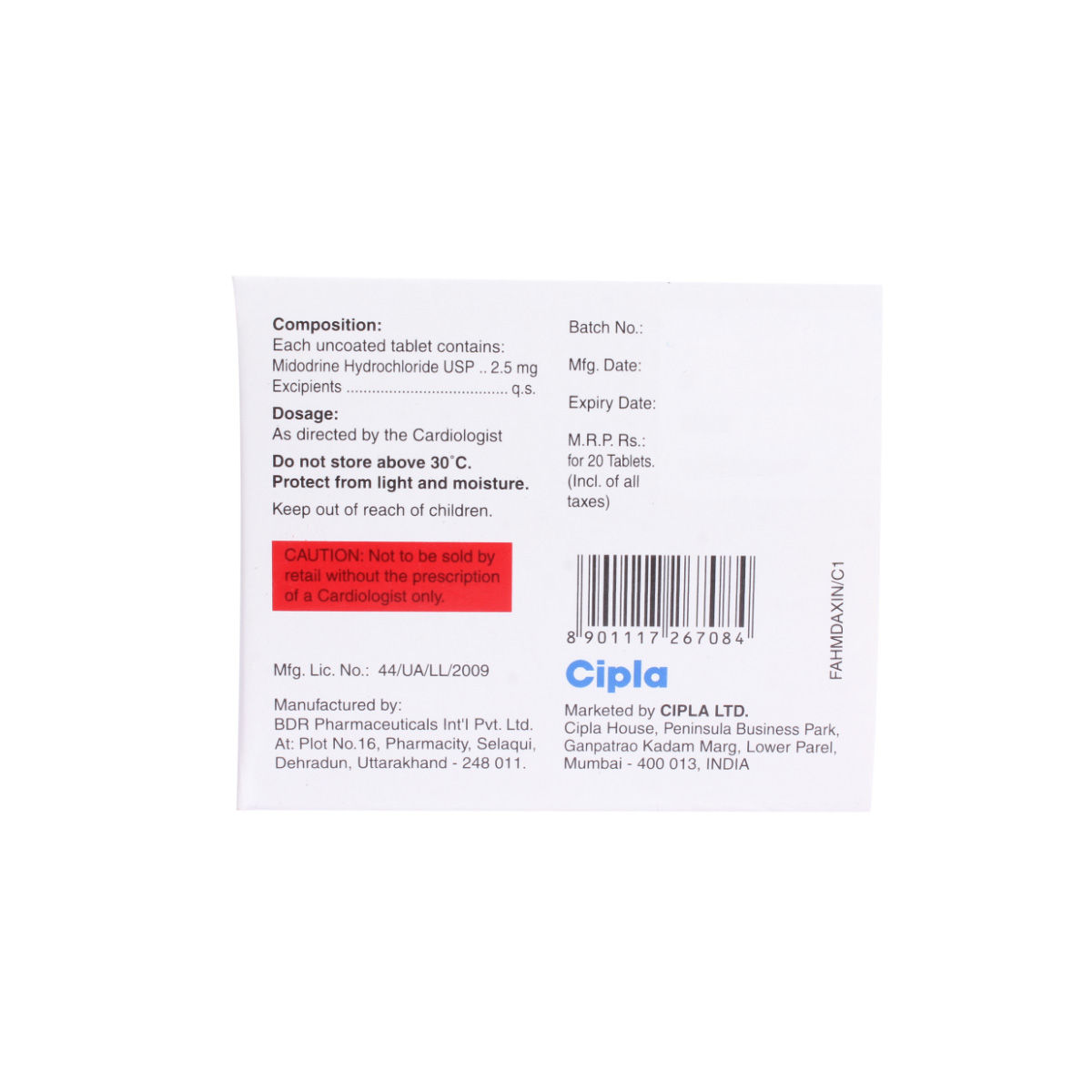 Cipmido Tablet 20's Price, Uses, Side Effects, Composition - Apollo ...