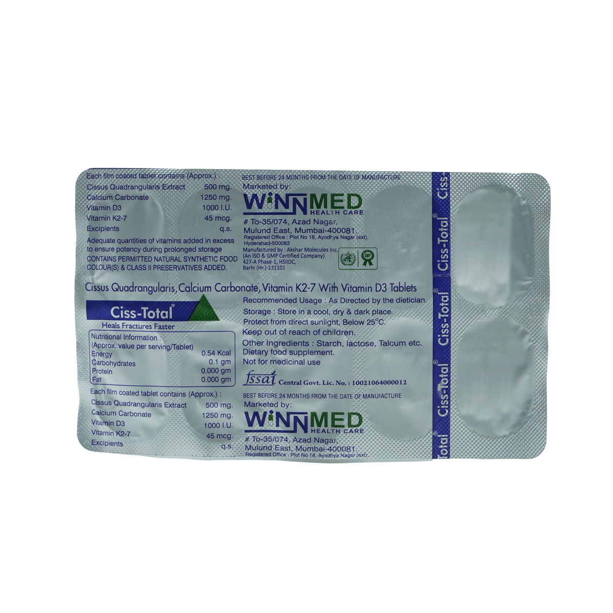 Ciss-Total Tablet 10's Price, Uses, Side Effects, Composition - Apollo ...