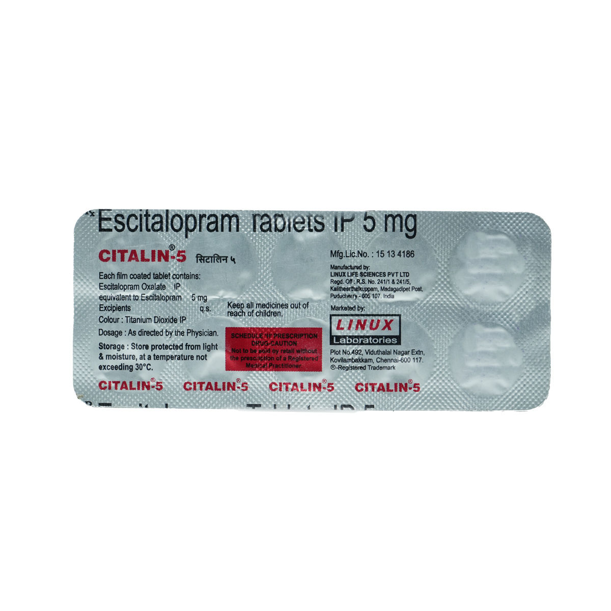 Citalin-5 Tablet | Uses, Side Effects, Price | Apollo Pharmacy