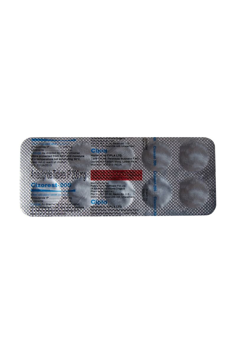 Cizorest 200 Tablet 10's Price, Uses, Side Effects, Composition ...