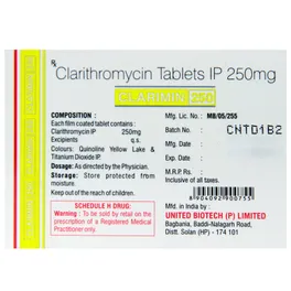 Clarimin 250 mg Tablet | Uses, Side Effects, Price | Apollo Pharmacy