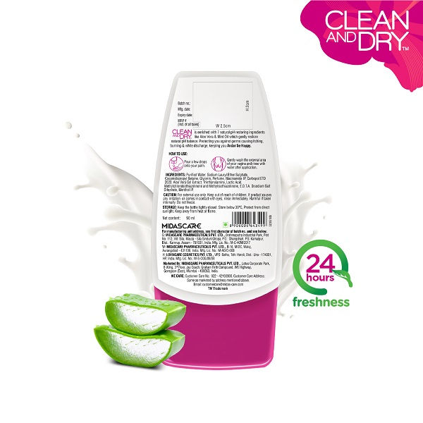 Clean And Dry Daily Intimate Wash, 90 ml Price, Uses, Side Effects ...