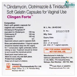 Clingen Forte Vaginal Capsule | Uses, Side Effects, Price | Apollo Pharmacy