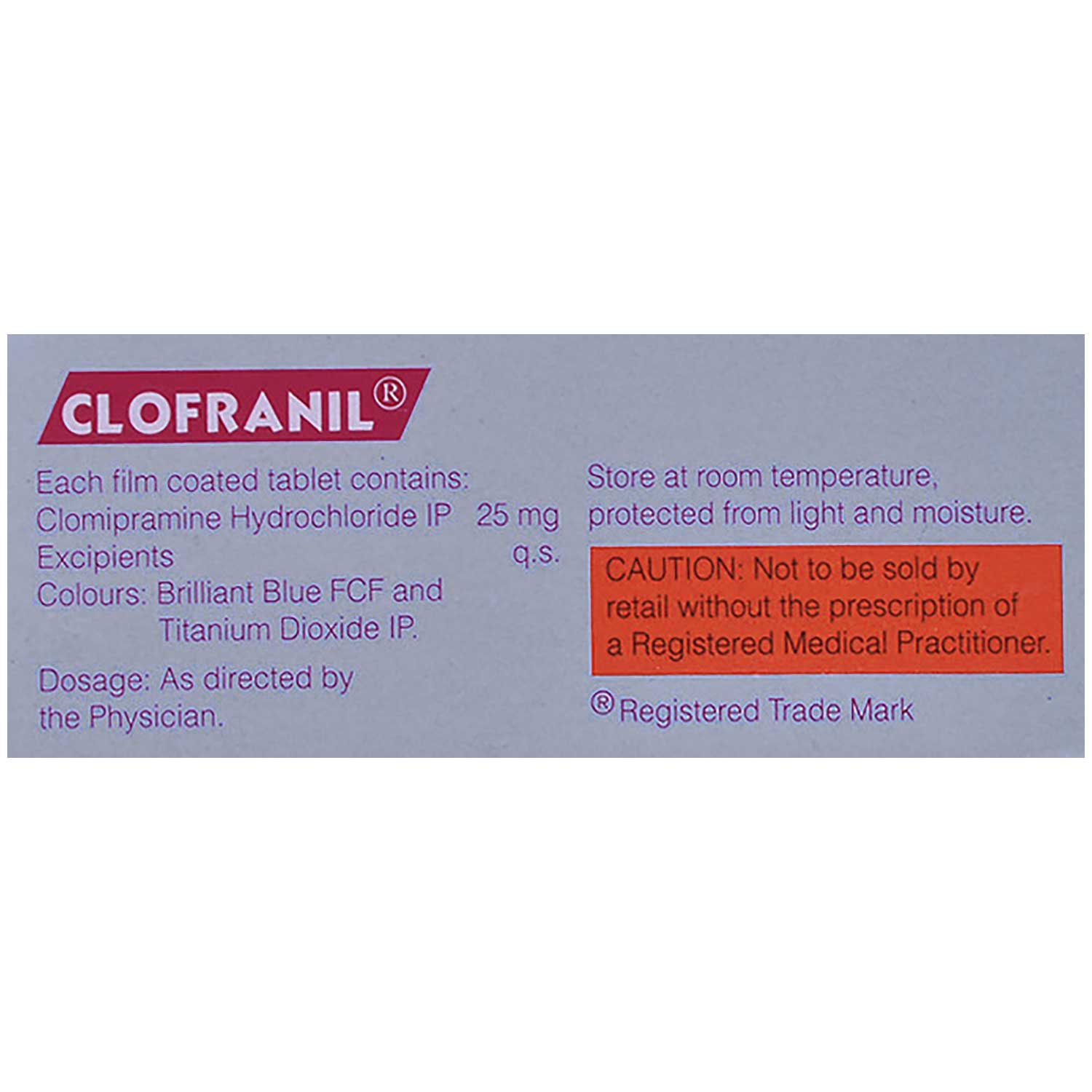 Clofranil 25 Tablet 10's Price, Uses, Side Effects, Composition ...