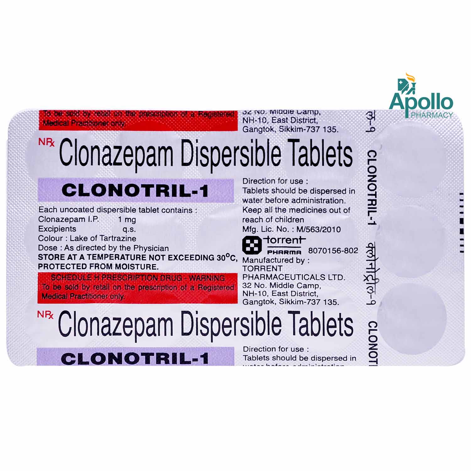 Clonotril 1 mg Tablet | Uses, Side Effects, Price | Apollo Pharmacy