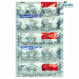 Clopivas AP 75 Tablet | Uses, Side Effects, Price | Apollo Pharmacy