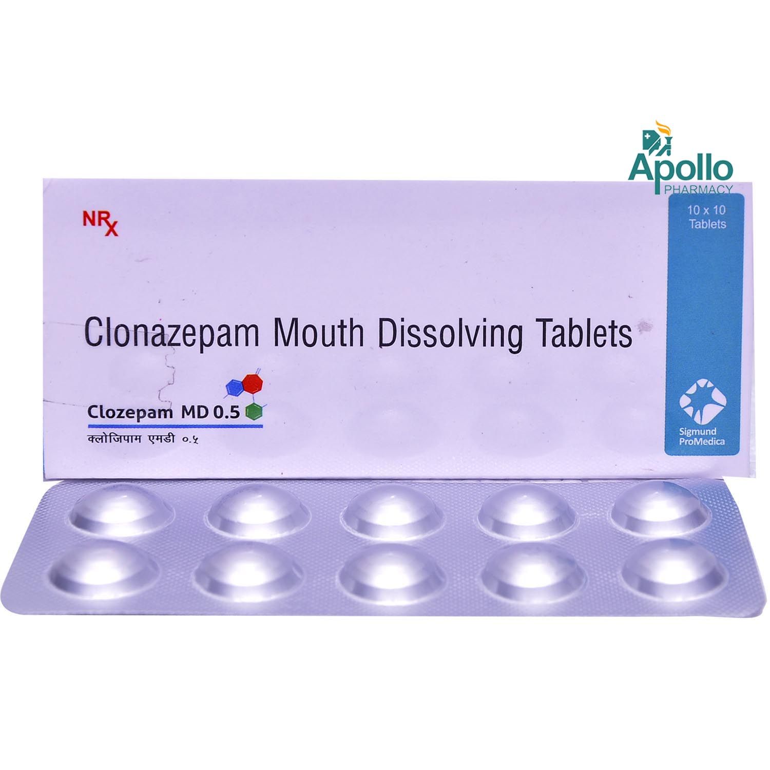 Clozepam MD 0.5 mg Tablet 10's Price, Uses, Side Effects, Composition ...