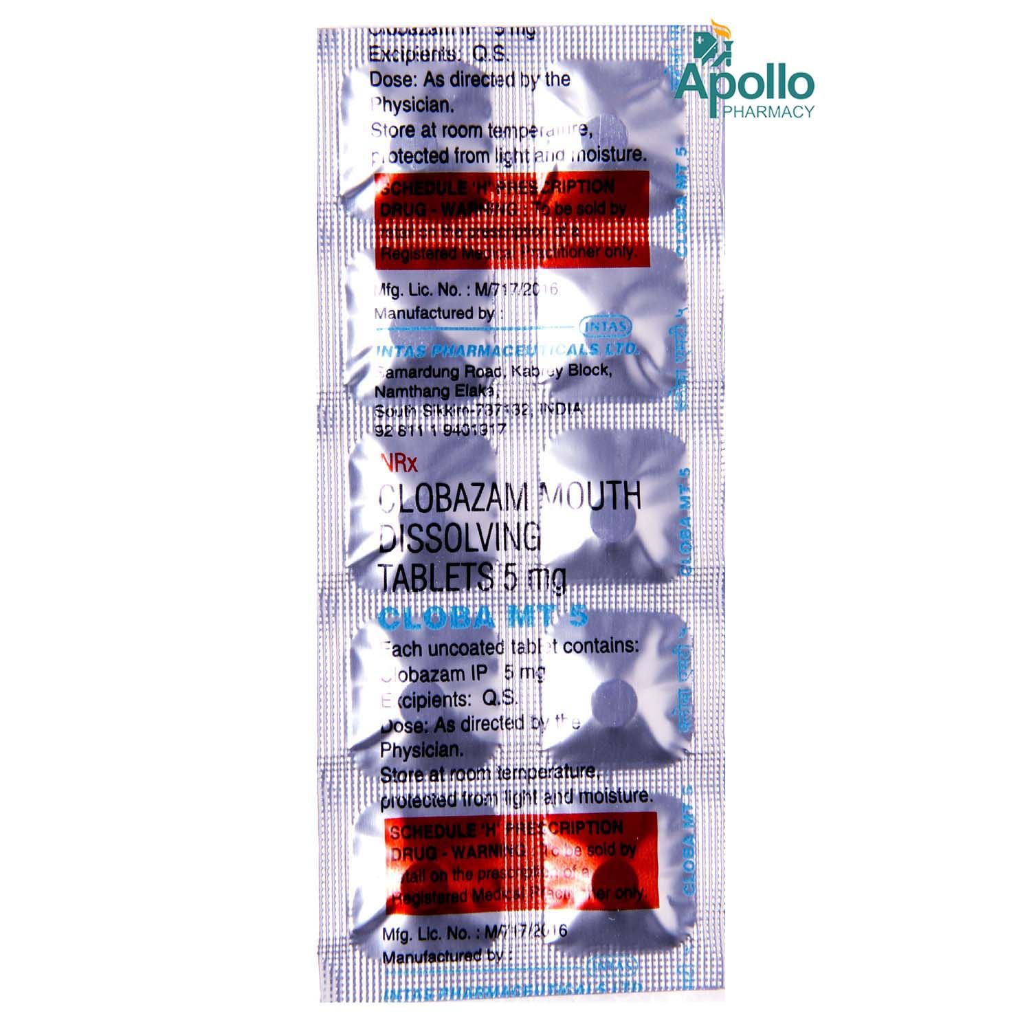 Cloba MT 5 Tablet 10's Price, Uses, Side Effects, Composition - Apollo ...