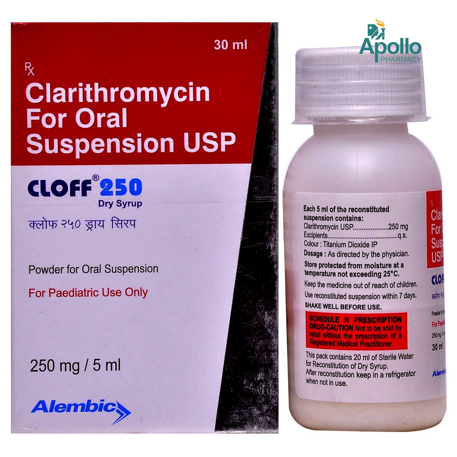 Cloff 250 Dry Syrup 30 ml Price, Uses, Side Effects, Composition ...