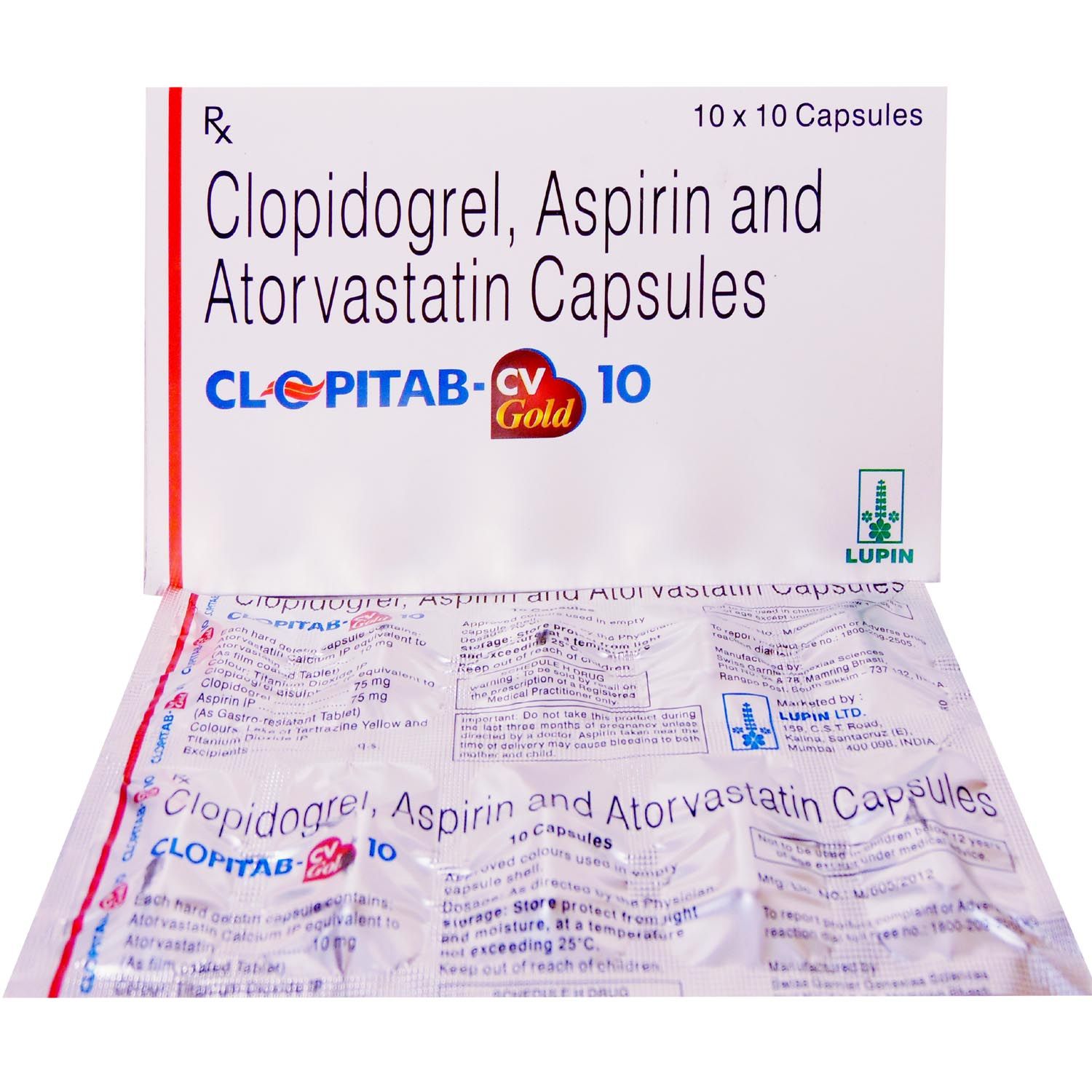 Clopitab-CV Gold 10 Capsule | Uses, Side Effects, Price | Apollo Pharmacy