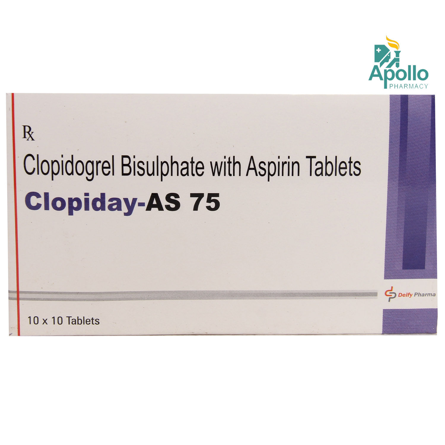 Clopiday AS 75 Tablet | Uses, Side Effects, Price | Apollo Pharmacy