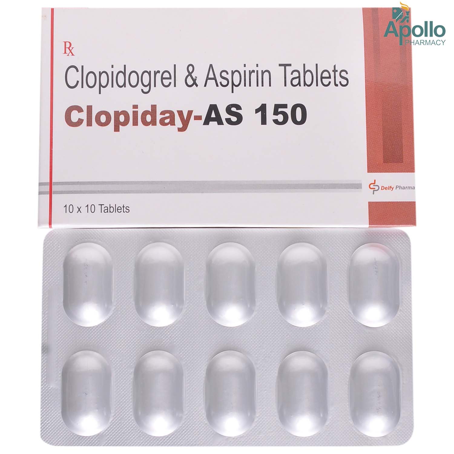 Clopiday-As 150mg Tablet | Uses, Side Effects, Price | Apollo Pharmacy