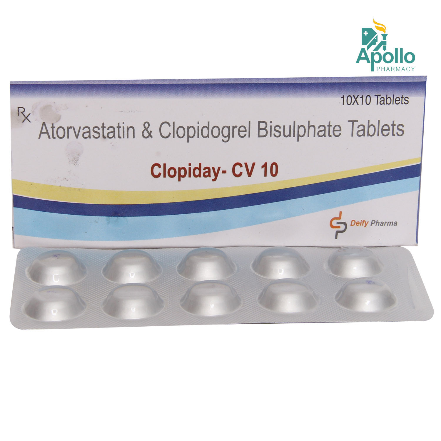 Clopiday CV 10 Tablet 10's Price, Uses, Side Effects, Composition ...