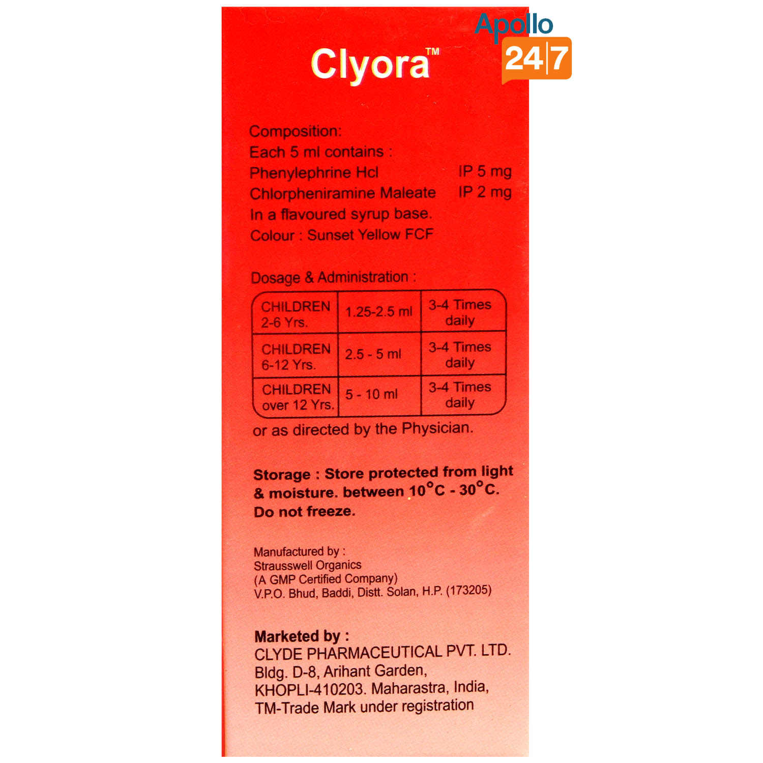 Clyora Syrup 100 ml Price, Uses, Side Effects, Composition - Apollo ...