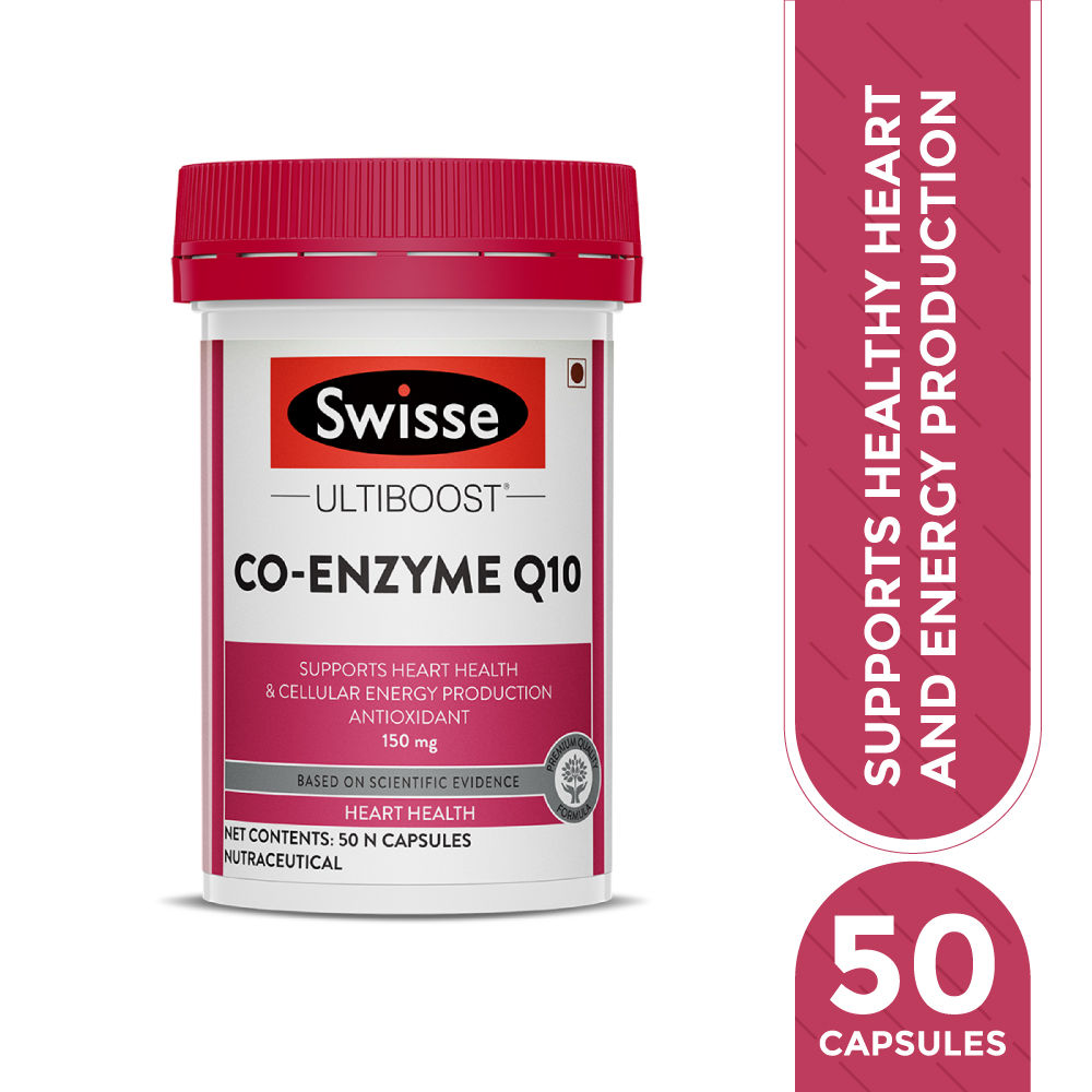 Swisse Ultiboost Co-Enzyme Q10 150 mg, 50 Capsules Price, Uses, Side ...