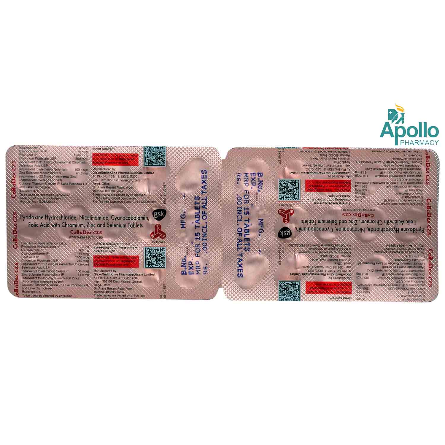Cobadex CZS Tablet 15's Price, Uses, Side Effects, Composition - Apollo ...