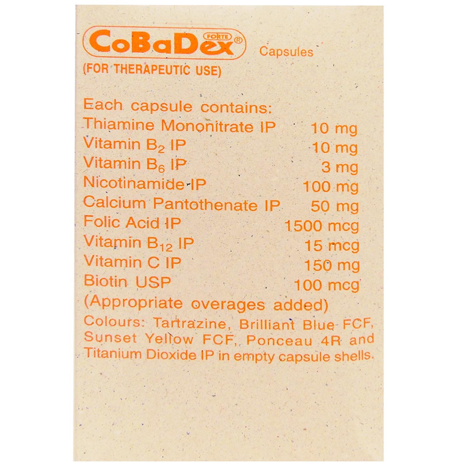 Cobadex Forte Capsule | Uses, Side Effects, Price | Apollo Pharmacy