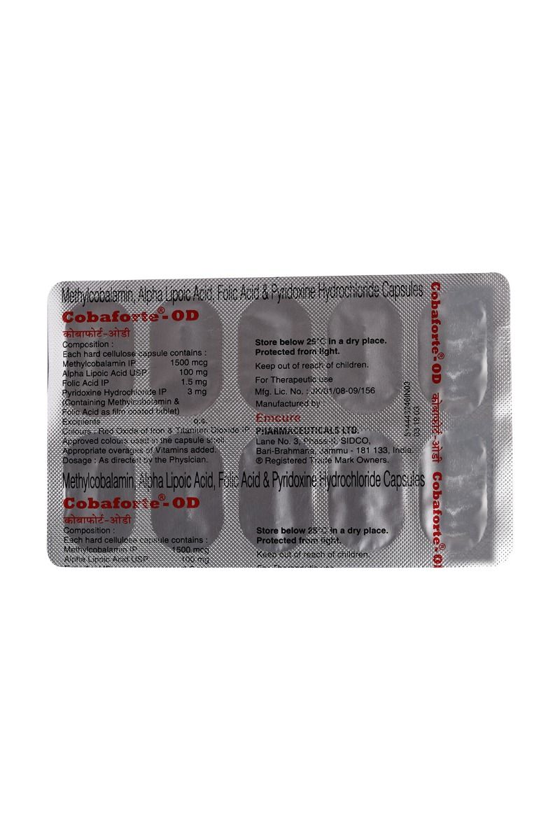 Cobaforte OD Capsule 10's Price, Uses, Side Effects, Composition ...