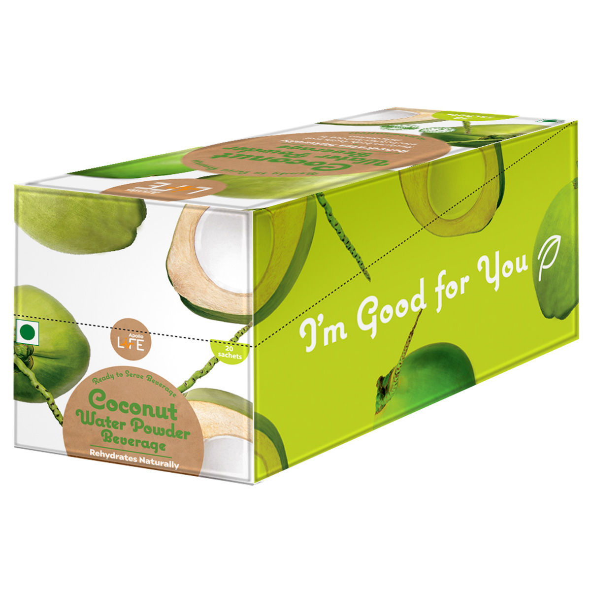 Buy Apollo Life Coconut Water Powder, 36 gm (3x12 gm) | 19 Minutes ...