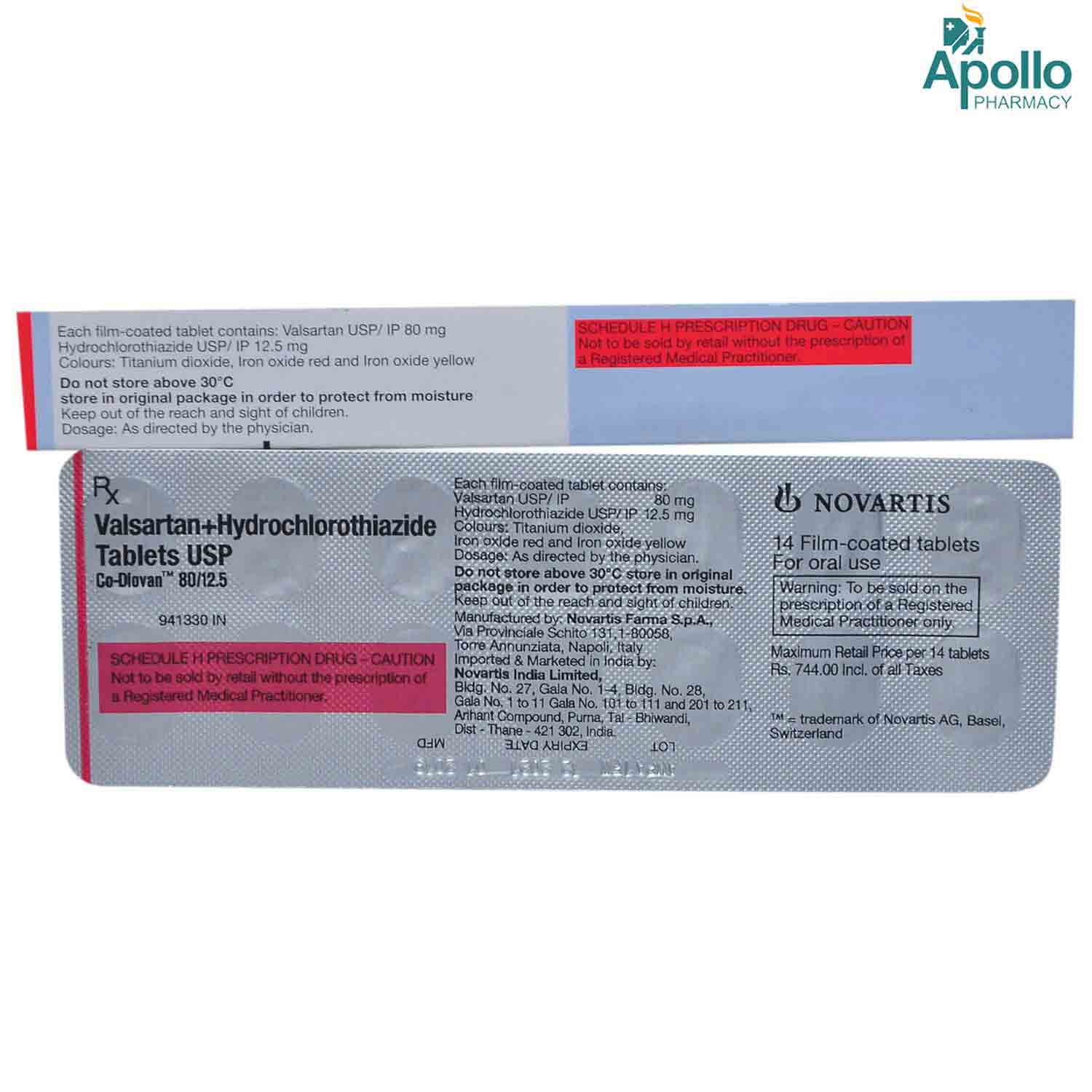 CODIOVAN 80/12.5MG TABLET Price, Uses, Side Effects, Composition ...