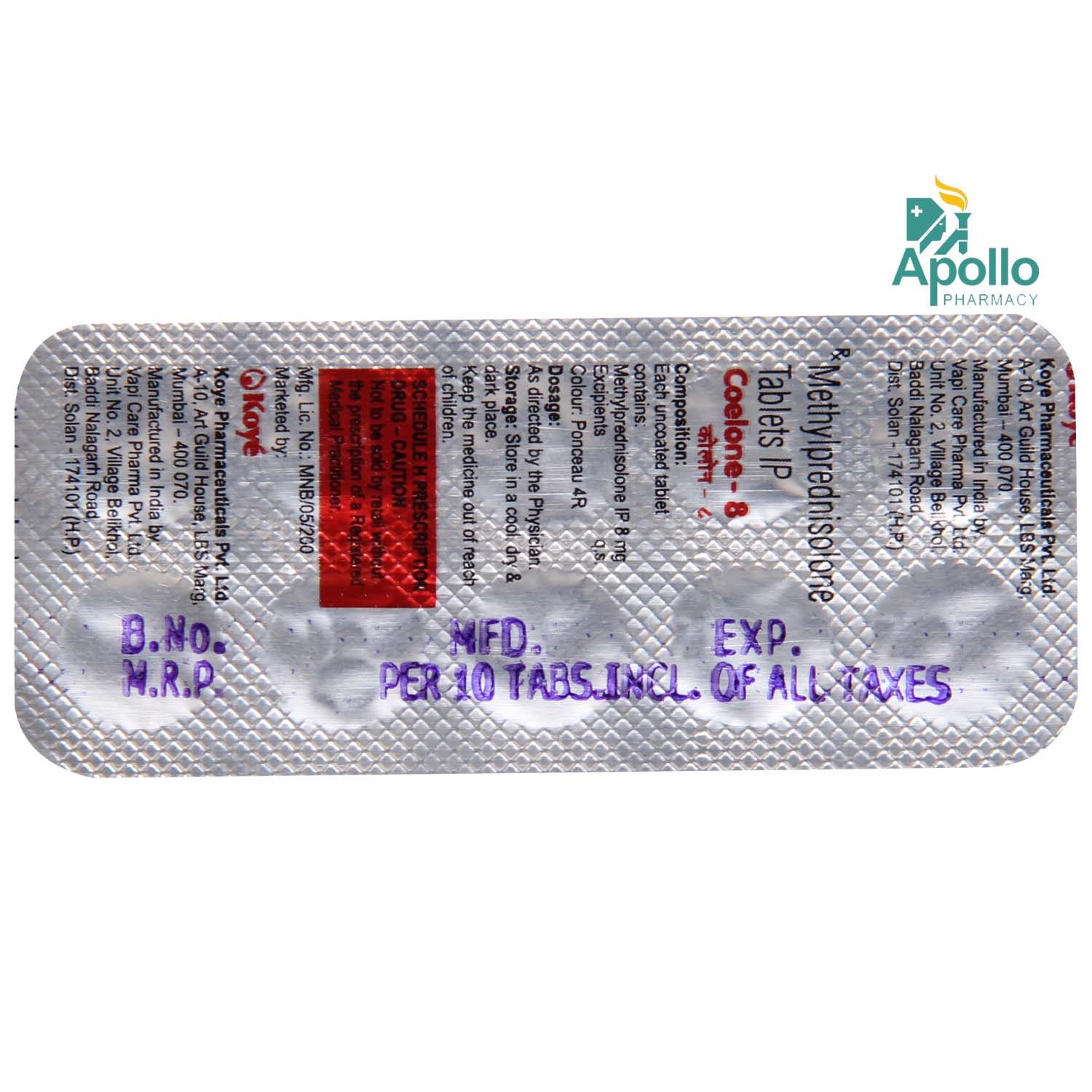 Coelone-8 Tablet 10's Price, Uses, Side Effects, Composition - Apollo ...