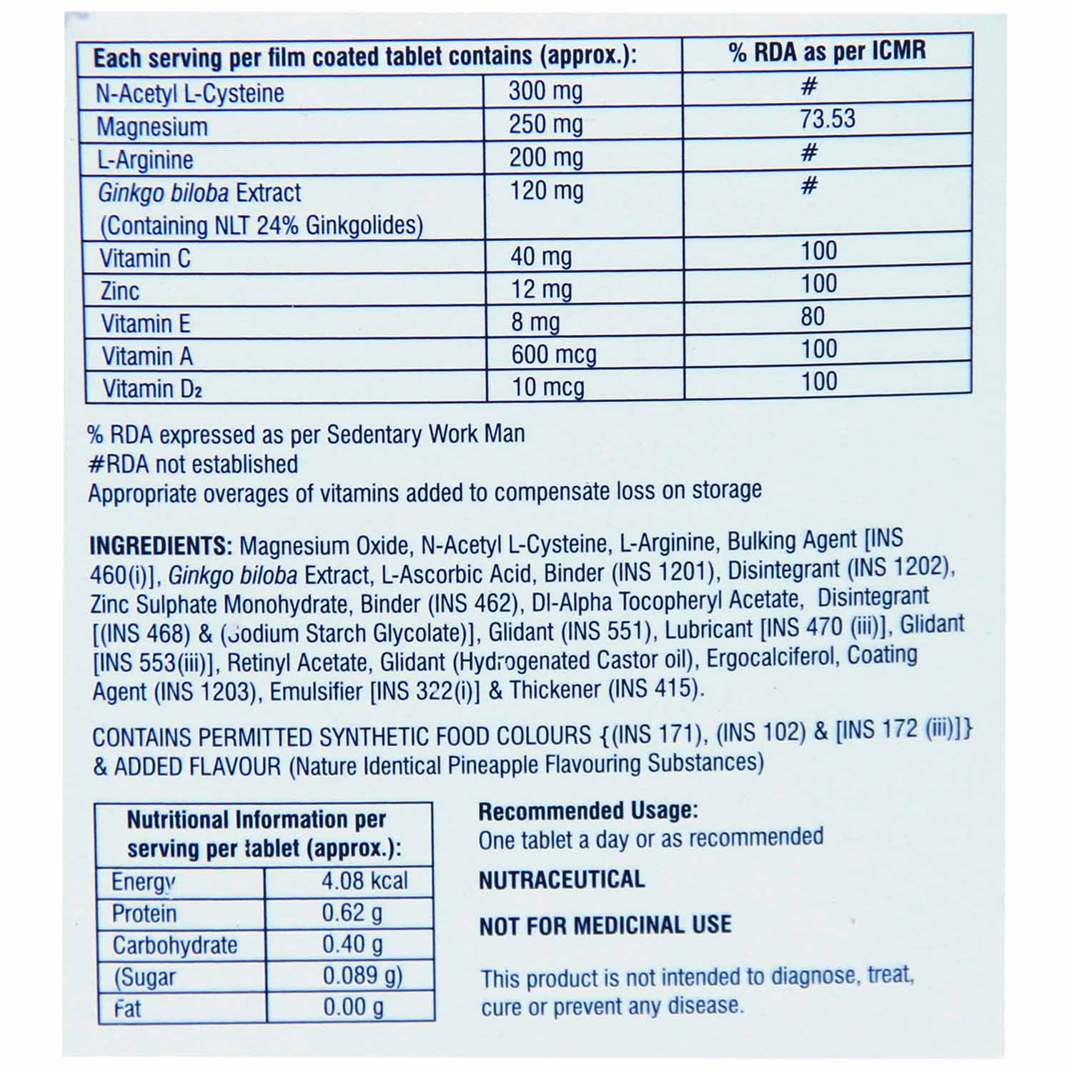 Cognix Plus + Tablet 10's Price, Uses, Side Effects, Composition ...