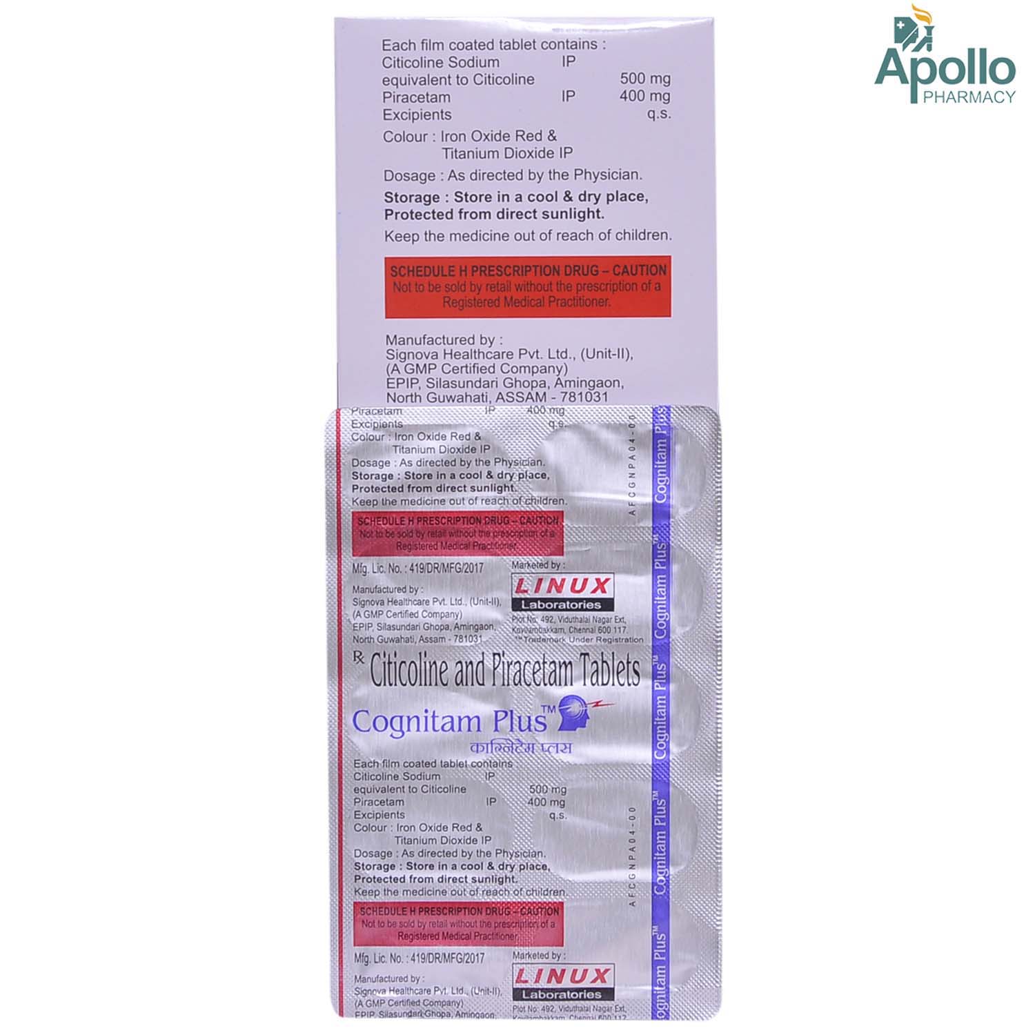 Cognitam Plus Tablet 10's Price, Uses, Side Effects, Composition ...