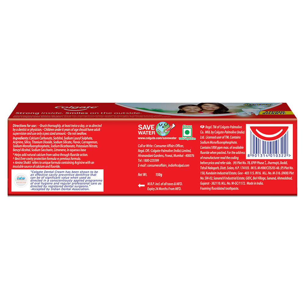 Colgate Strong Teeth Amino Shakti Toothpaste, 150 gm Price, Uses, Side ...