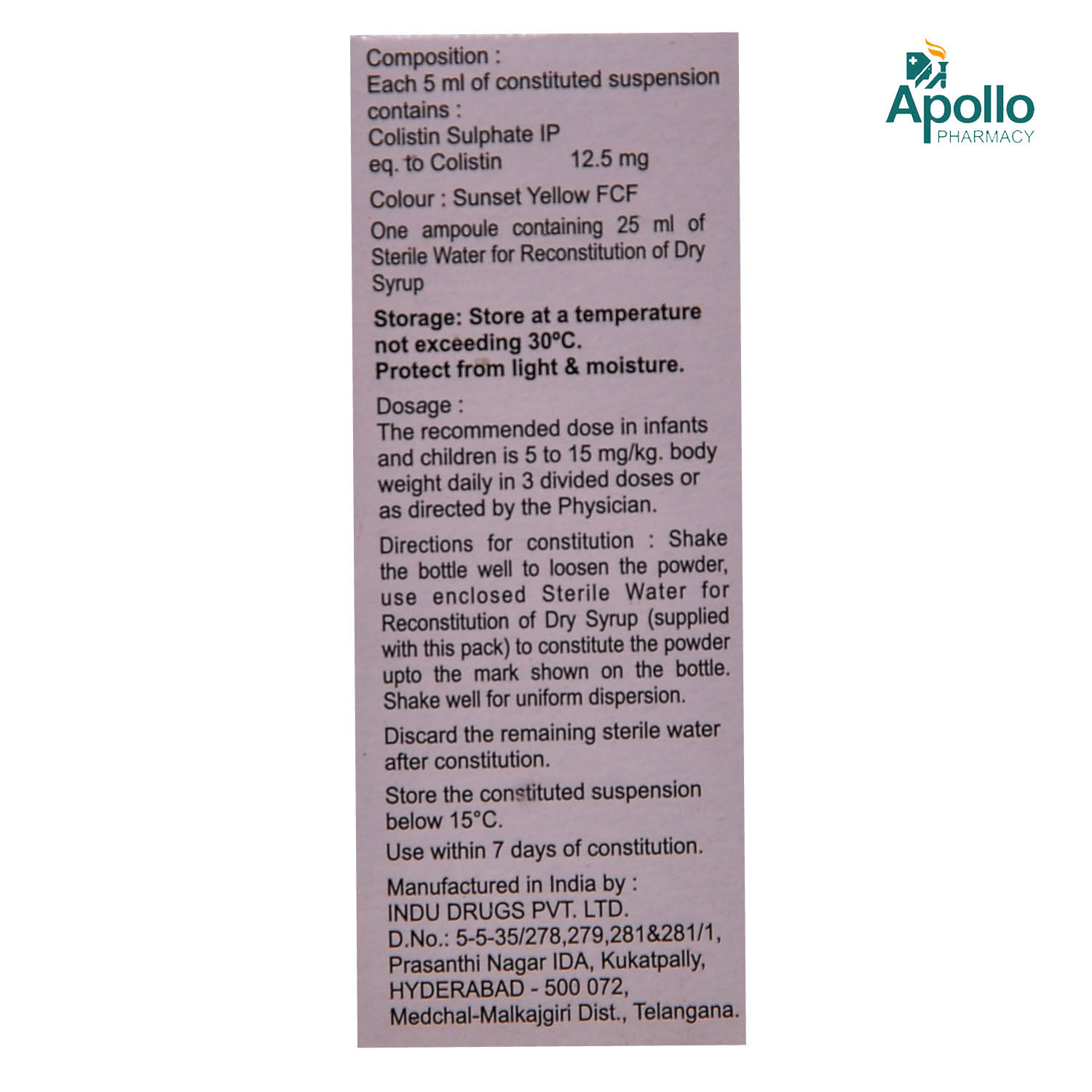 Coligyl Dry Syrup 30 ml Price, Uses, Side Effects, Composition - Apollo ...