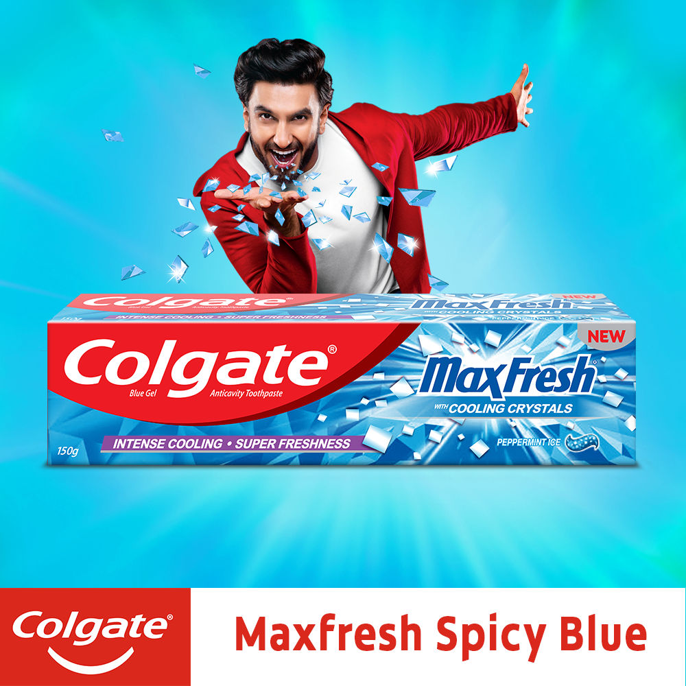 Colgate MaxFresh Blue Gel Peppermint Ice ToothPaste, 150 gm Price, Uses ...