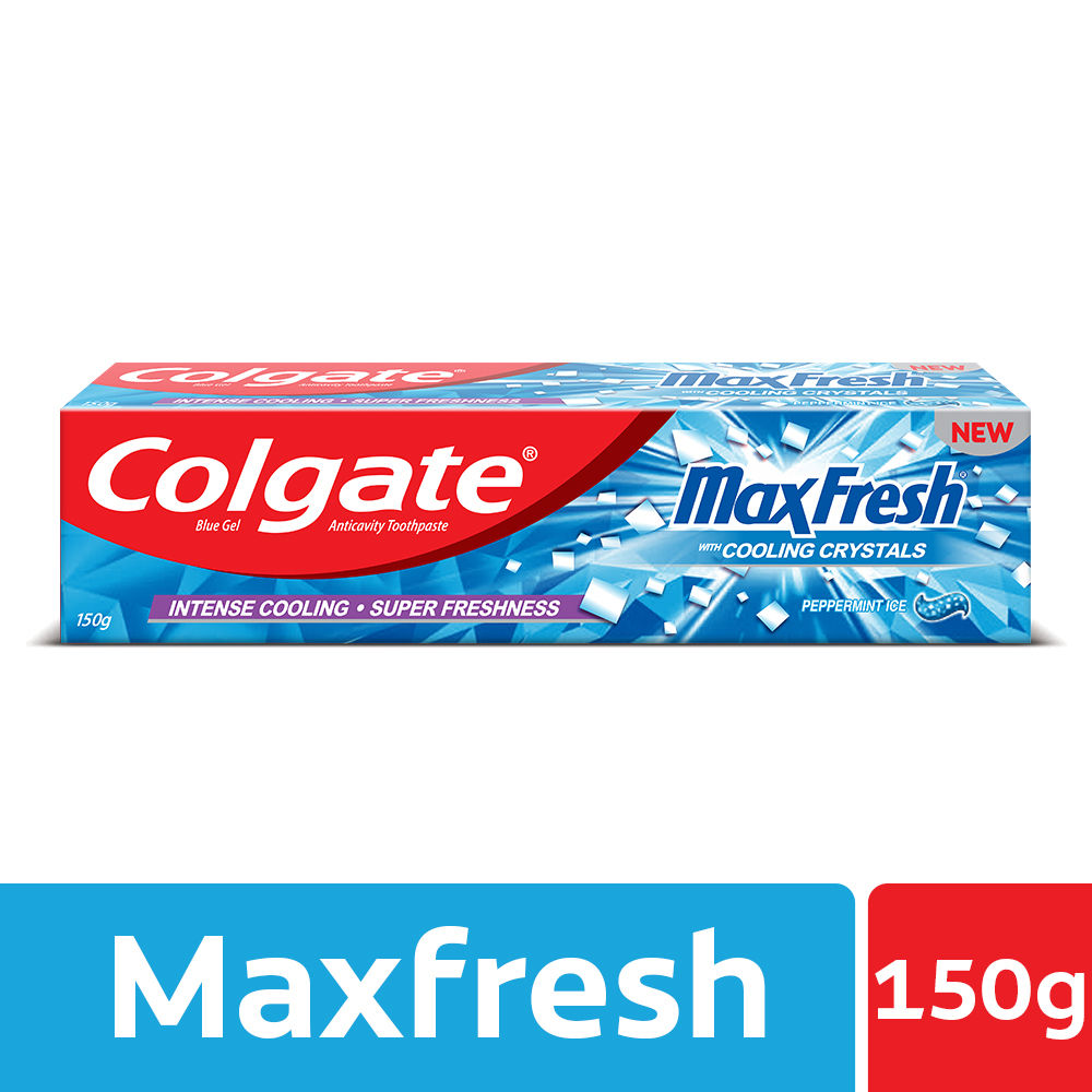 Colgate MaxFresh Blue Gel Peppermint Ice ToothPaste, 150 gm Price, Uses ...